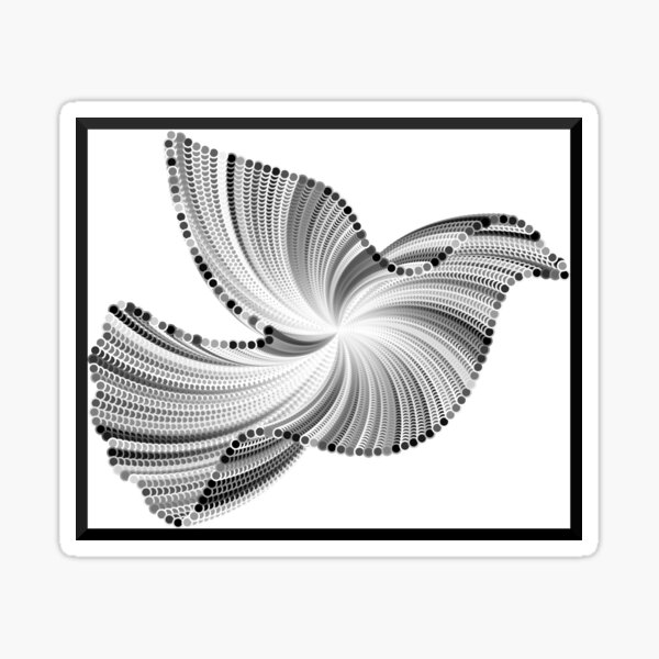" Dove Collection 3 - Black And White " Sticker for Sale by ProdKnit ...