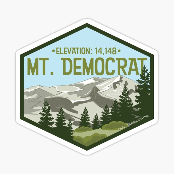 "Colorado 14ers: Mt. Democrat" Sticker for Sale by bethany-griffen ...