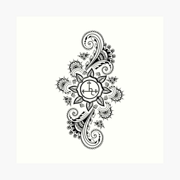 "Lilith Sigil Root Chakra Mandala, Occult Lilith Mandala art ...