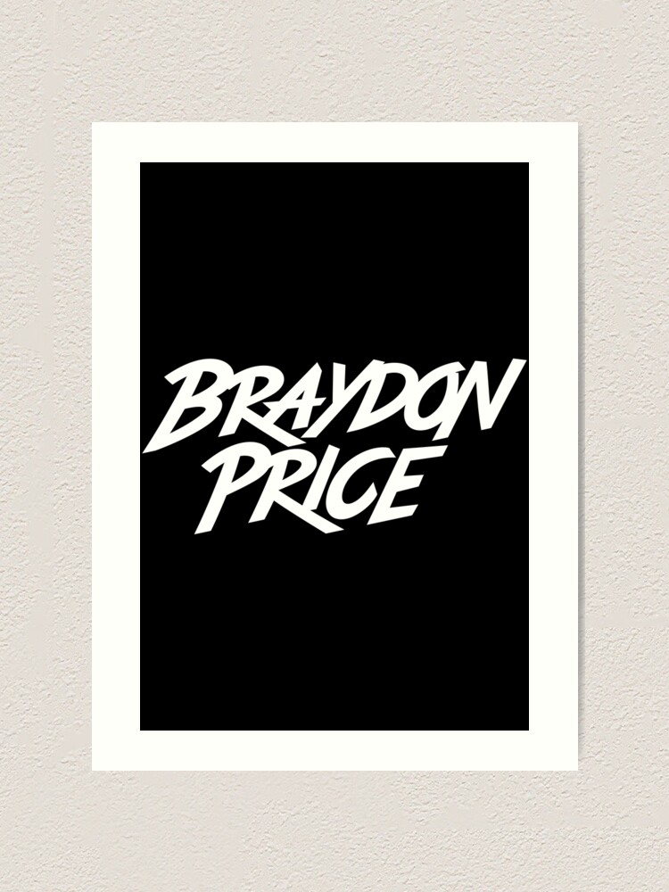 "Braydon Price Merch Braydon Price White Logo" Art Print for Sale by ...