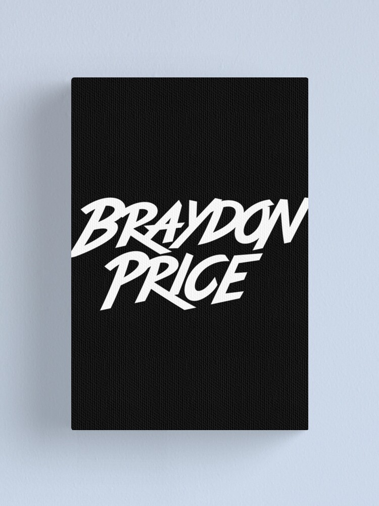 "Braydon Price Merch Braydon Price White Logo" Canvas Print for Sale by ...