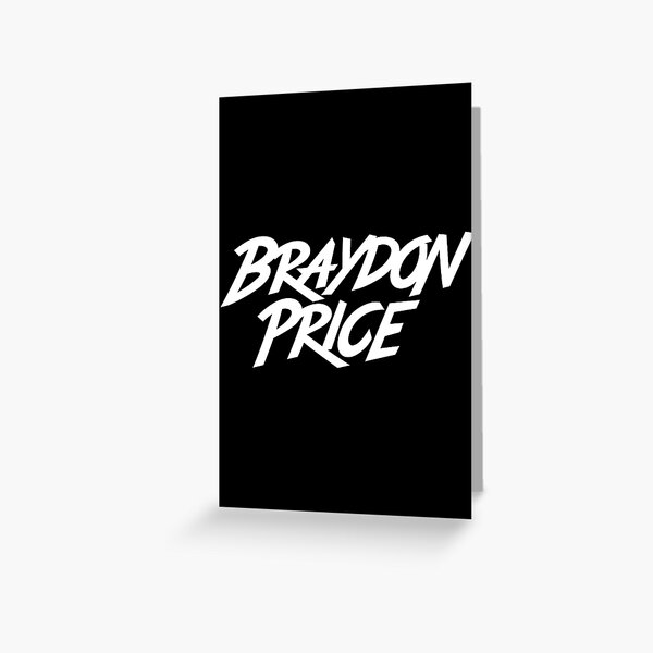 "Braydon Price Merch Braydon Price White Logo" Greeting Card by ...
