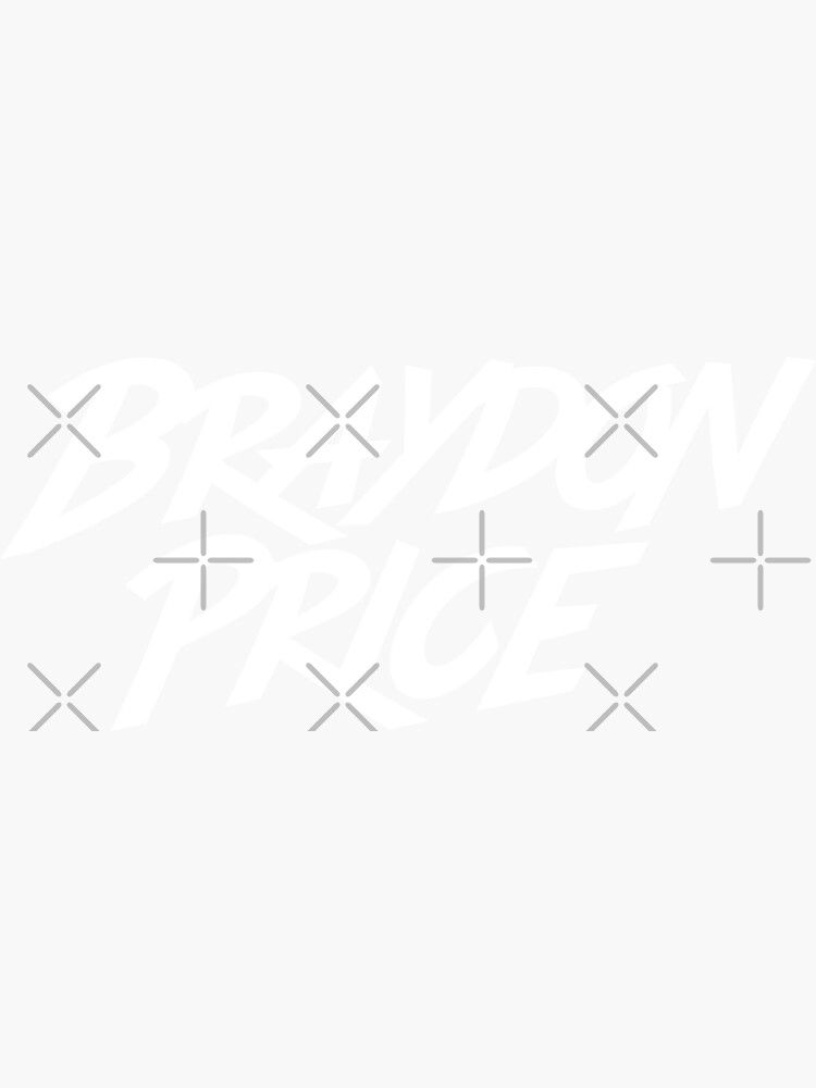 "Braydon Price Merch Braydon Price White Logo" Sticker by MorinoMiya ...