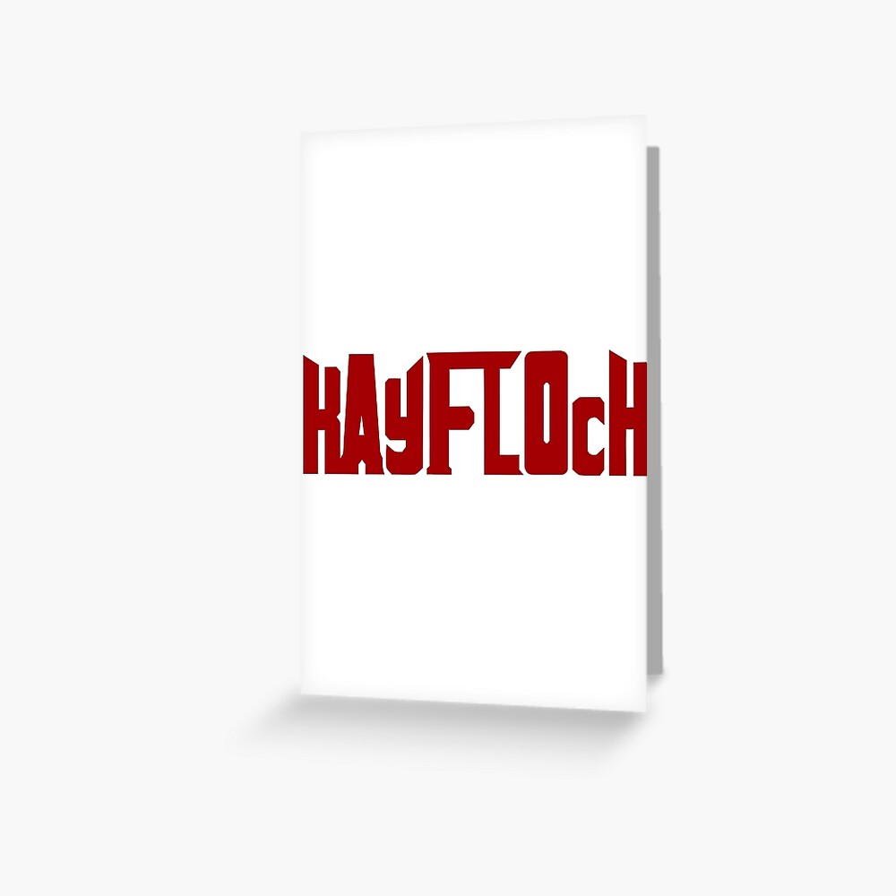 "Kay Flock Merch Kay Flock Red Logo" Greeting Card by MorinoMiya ...