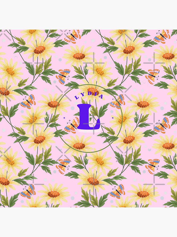 "Lydia with flowers " Sticker by JessicaMhone | Redbubble