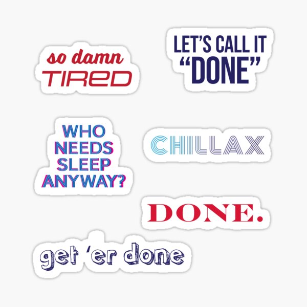 "Tired Student Sticker Pack (or Tired Office Worker) (or Tired Mom ...