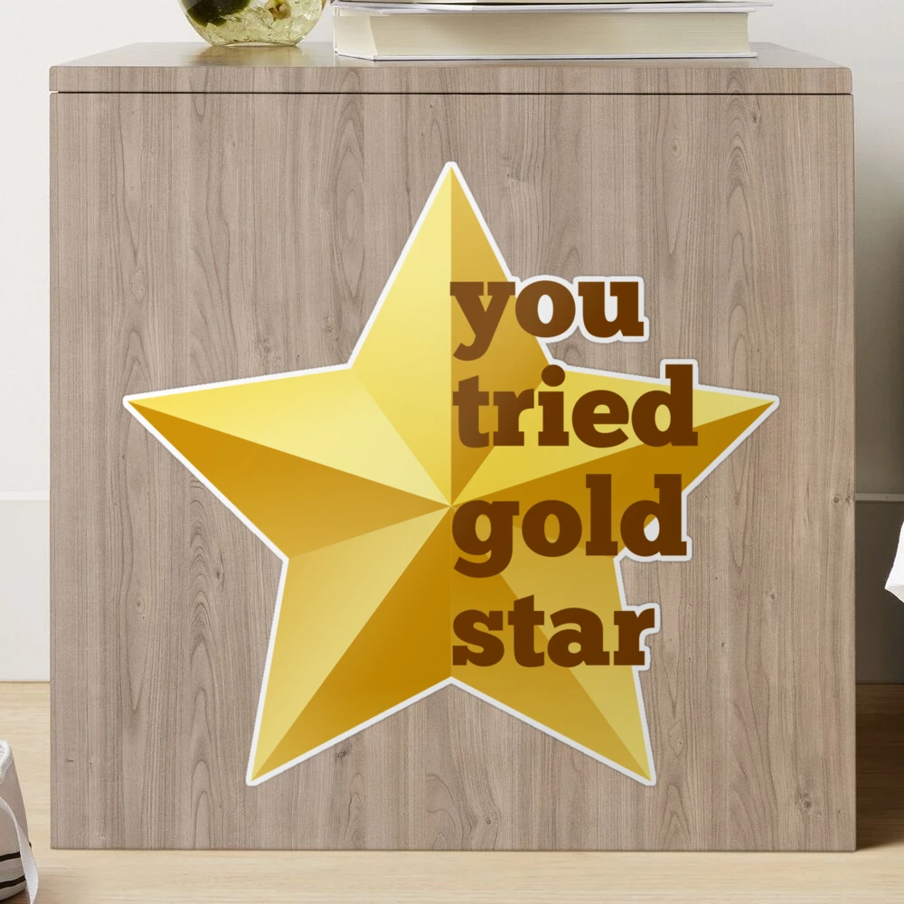 You Tried Gold Star Sticker Zazzle