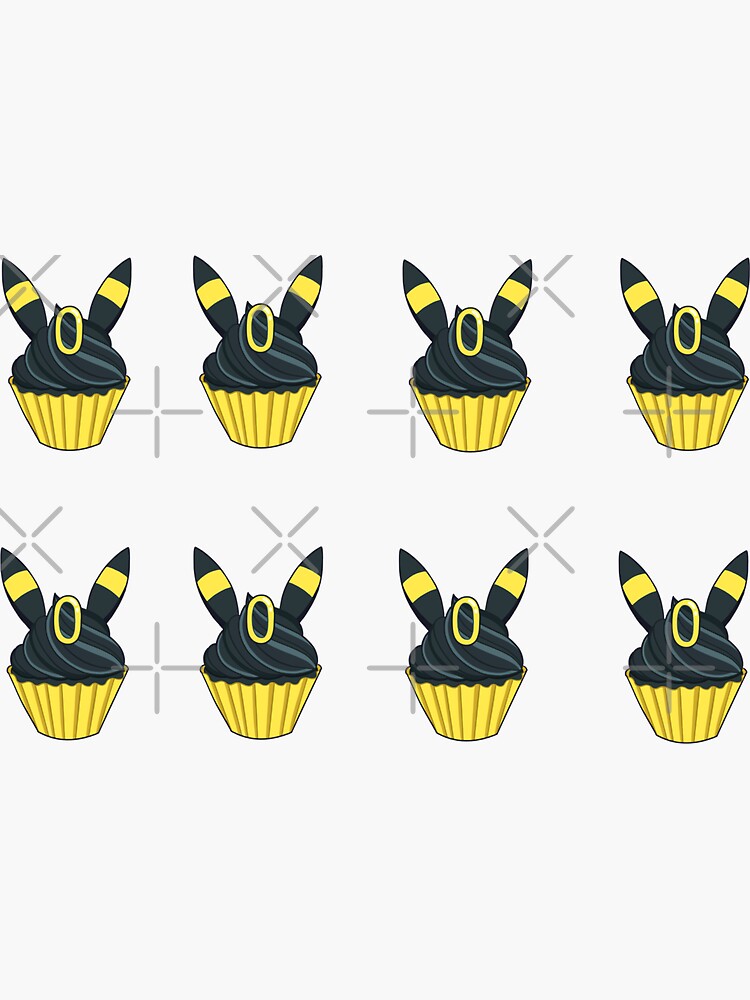 "Umbreon Cupcake" Sticker by KuroninaStudio | Redbubble