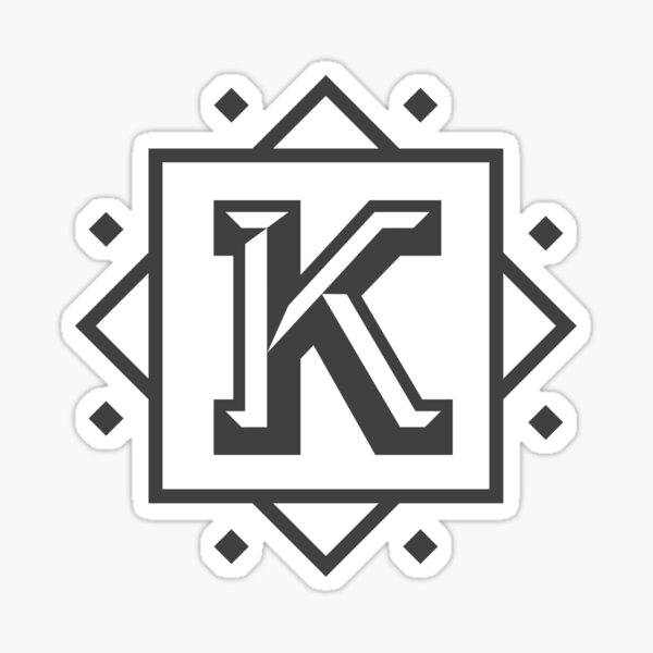 Pegatina «Logotipo de KeyCraft en blanco y negro» de KeyCraftRP | Redbubble