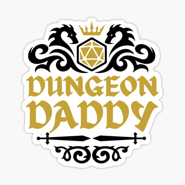 "DND DAD, DUNGEON DADDY, Dnd fathers day, D&D dad" Sticker by ...