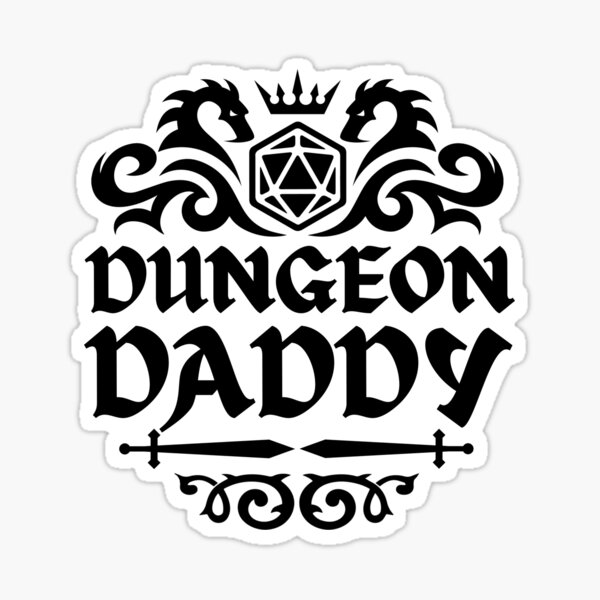 "DUNGEON DADDY, DND DAD, Dnd fathers day, D&D dad" Sticker for Sale by ...