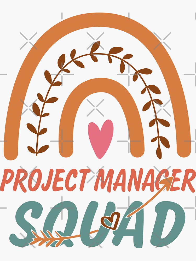 "Project Manager Squad Rainbow Quote Gift Idea For Men and Womens ...