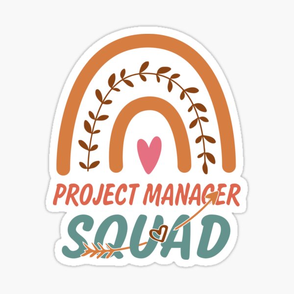"Project Manager Squad Rainbow Quote Gift Idea For Men and Womens ...