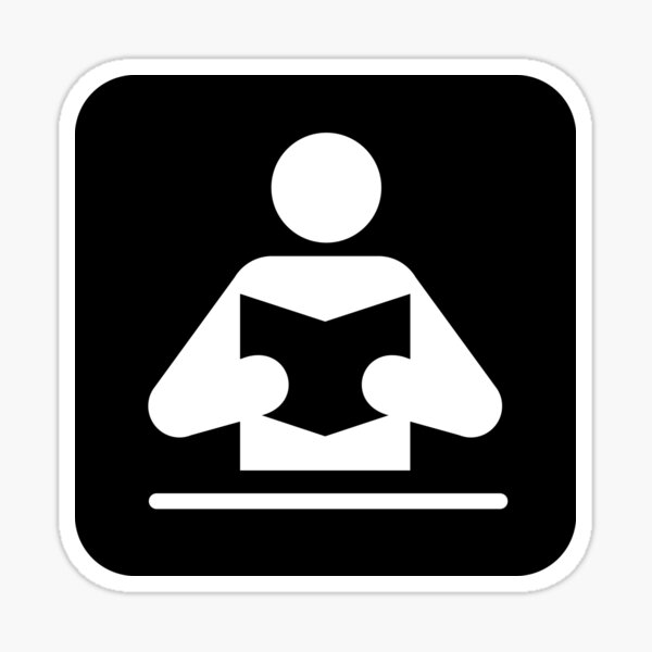 "Library symbol" Sticker by Tweeting | Redbubble
