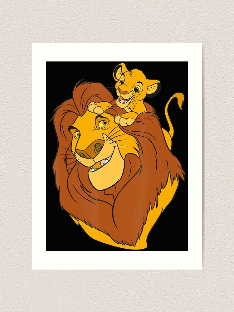 "Disney The Lion King Simba And Mufasa Father And Son" Art Print for ...