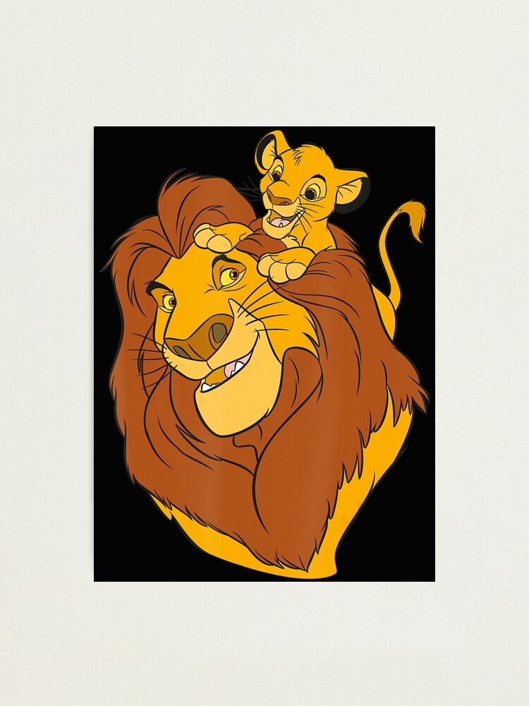 "Disney The Lion King Simba And Mufasa Father And Son" Photographic ...