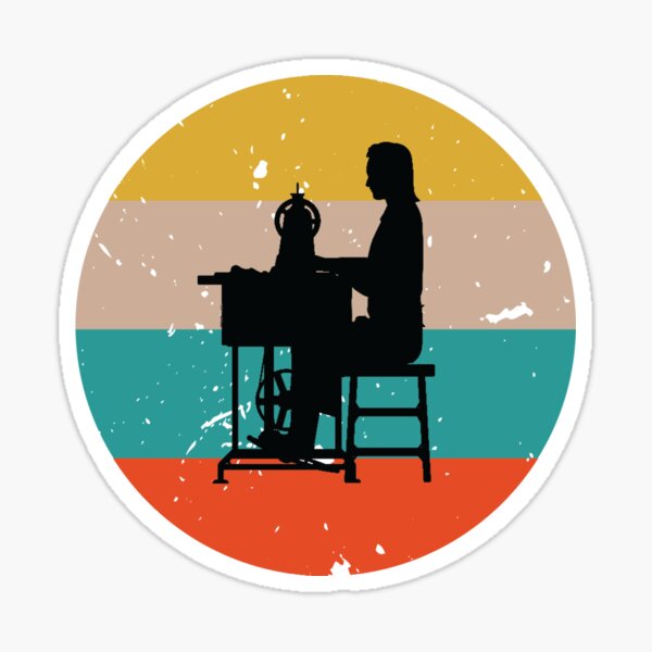 "Vintage Retro Sewing, Sewing Quote, Funny Sewing" Sticker by ...