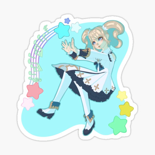 "Barbara - Genshin Impact " Sticker for Sale by SkunkyArt | Redbubble