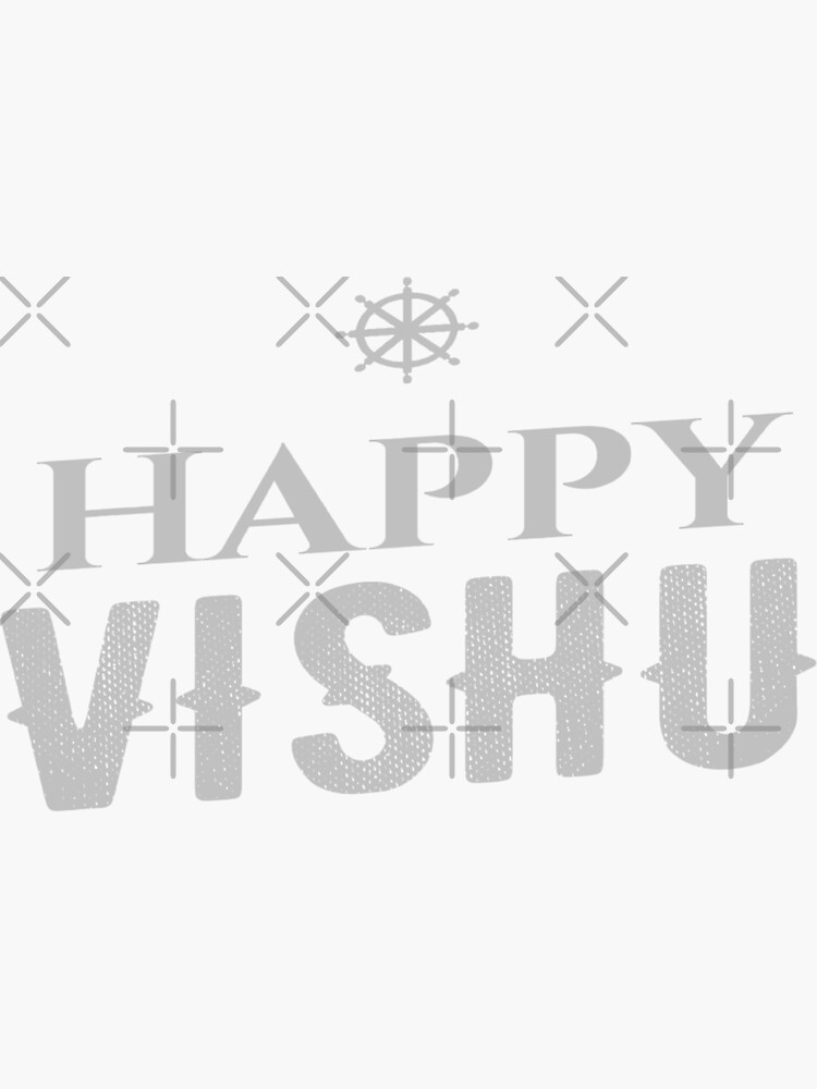 "happy vishu "silver" india" Sticker by mood-draftsman | Redbubble