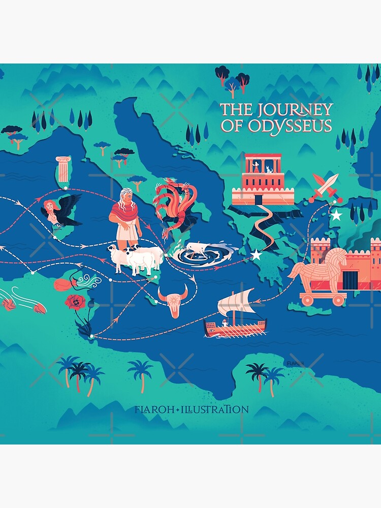 Odyssey Map - The Journey of Odysseus Bag sold by Grace Kelly | SKU ...