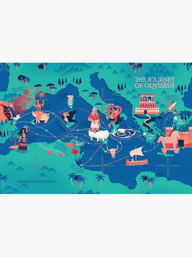 Odyssey Greek Mythology Map