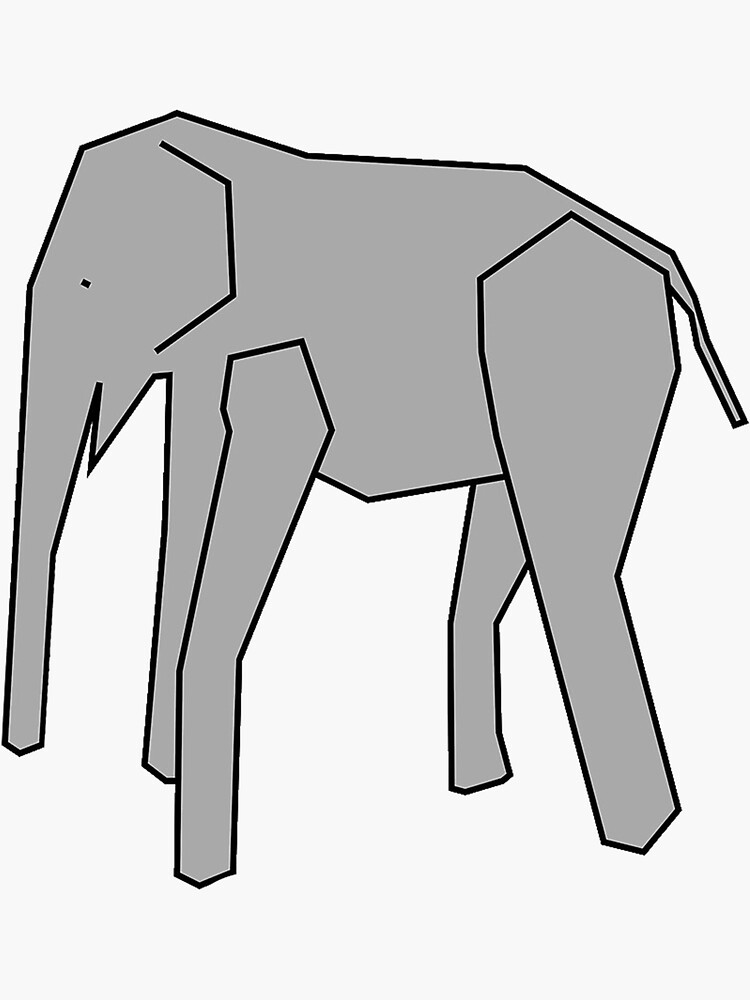 "TempleOS Elephant Sticker" Sticker by JaninaBock | Redbubble