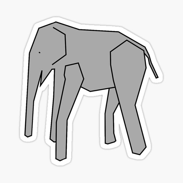 "TempleOS Elephant Sticker" Sticker by JaninaBock | Redbubble