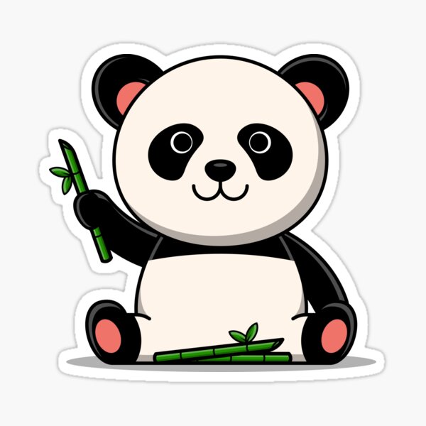 "Cute Little Panda " Sticker for Sale by SAGrapik | Redbubble