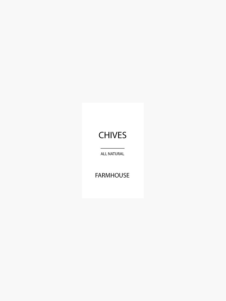 "Chives Sticker Label | Farmhouse Kitchen" Sticker by ConceptLT | Redbubble