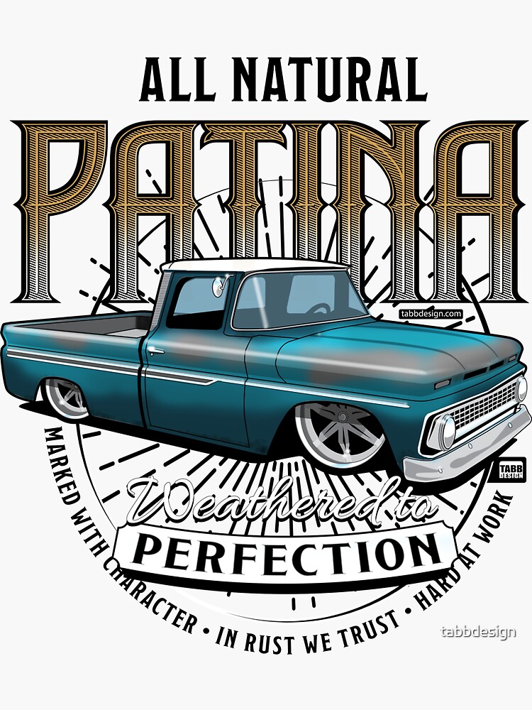"All Natural Patina Blue" Sticker for Sale by tabbdesign | Redbubble
