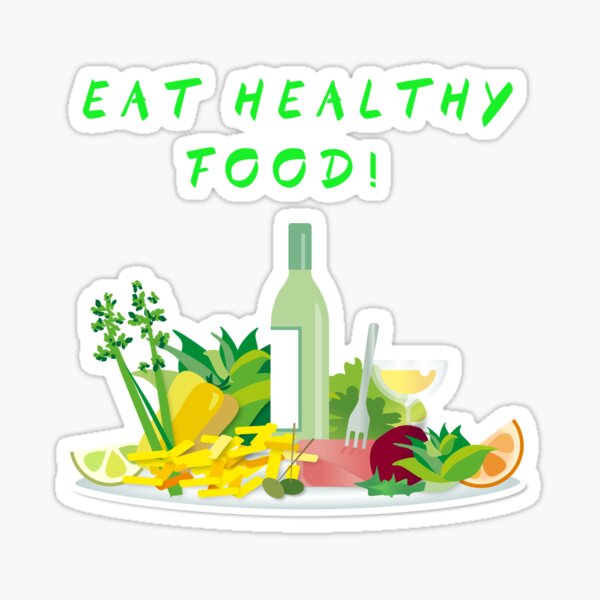 "HEALTHY FOOD! Balanced diet!" Sticker by JKARLUS | Redbubble