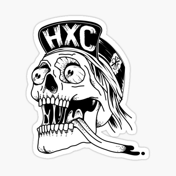 "Hxc Skull Sticker" Sticker for Sale by tya99fwz45 | Redbubble