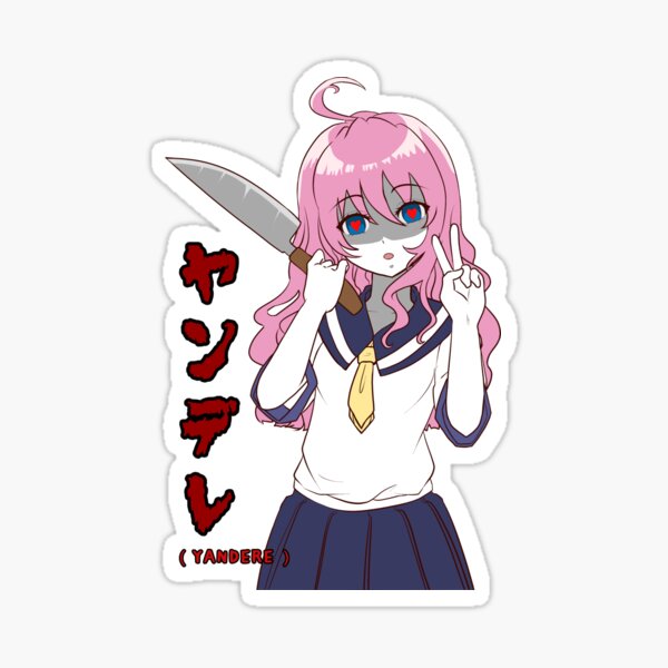 "The Yandere (V2)" Sticker by Hana-Keijou | Redbubble