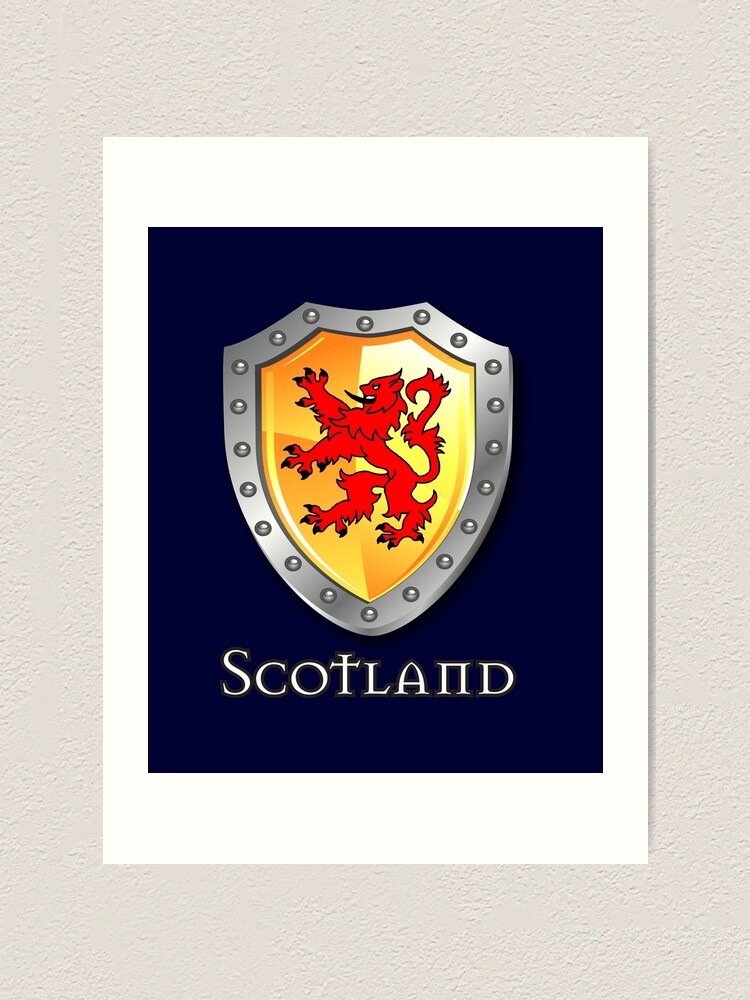 "Scotland Lion Rampant Shield" Art Print for Sale by eyemac24 | Redbubble