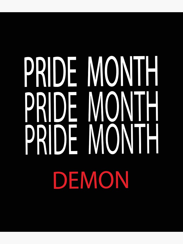 "Pride Month Demon" Poster for Sale by ASSOUKI9 | Redbubble