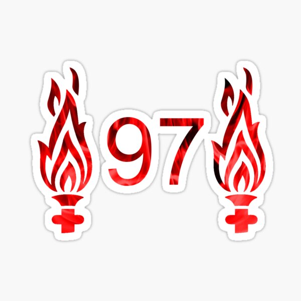 "Liverpool 97 Hillsborough Flames" Sticker by VRedBaller | Redbubble
