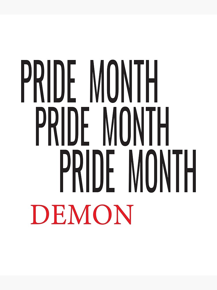 " Pride Month Demon" Poster by ASSOUKI9 | Redbubble