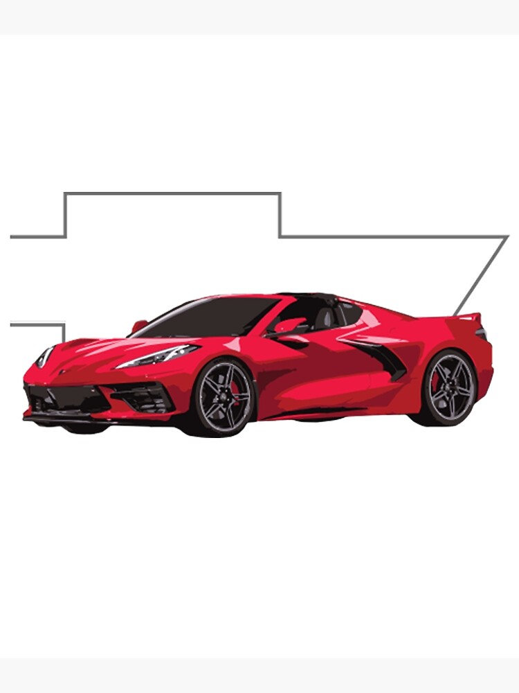 "Chevy Corvette C8 torch red" Poster for Sale by JBsDiecastWind | Redbubble