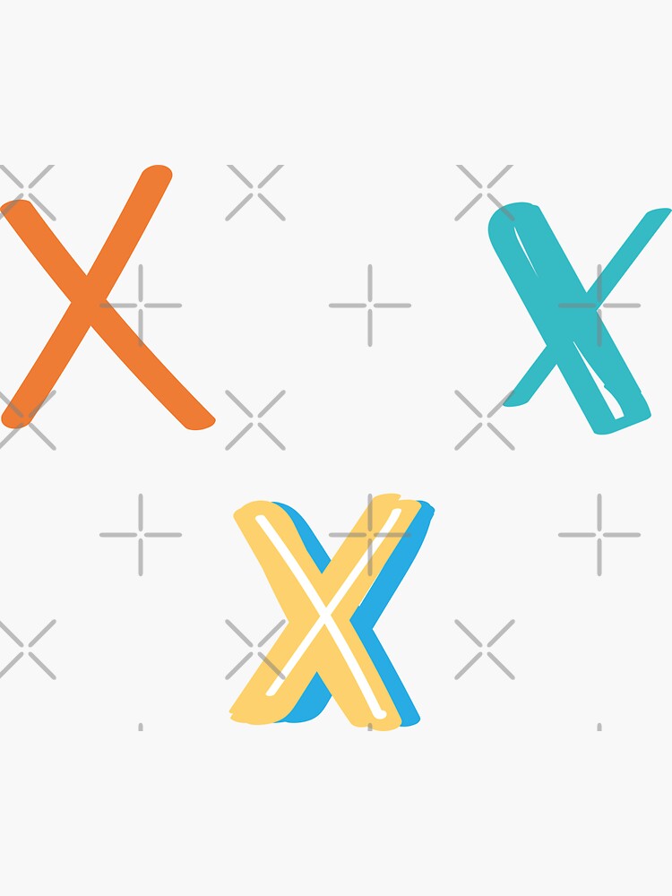 "X character alphabet ABC,XYZ letters" Sticker by TokaDesignss | Redbubble