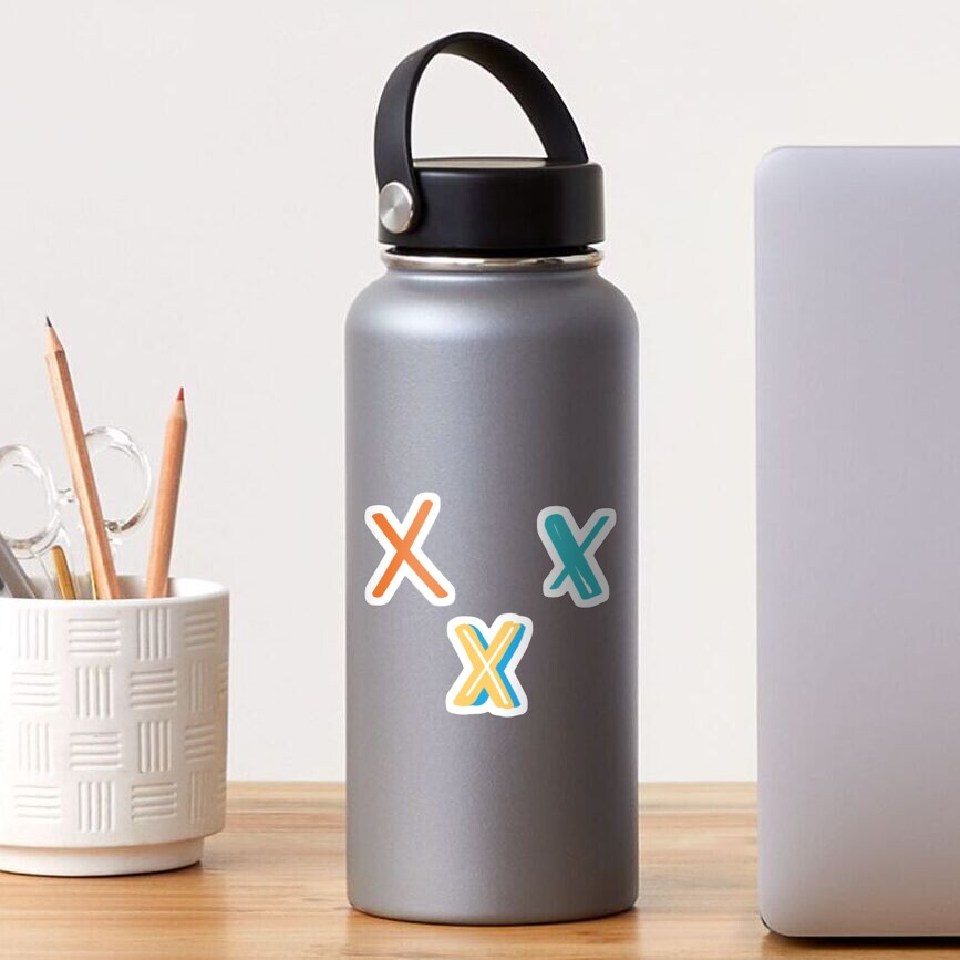 "X character alphabet ABC,XYZ letters" Sticker by TokaDesignss | Redbubble