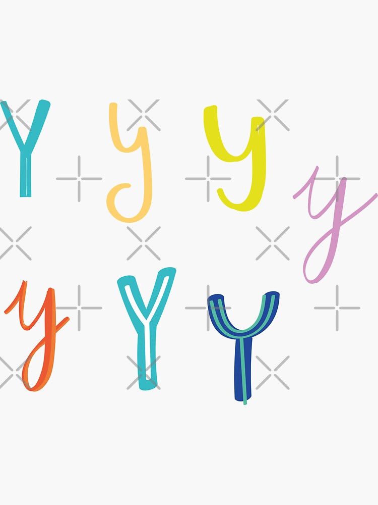 "Y character alphabet ABC,XYZ letters" Sticker by TokaDesignss | Redbubble