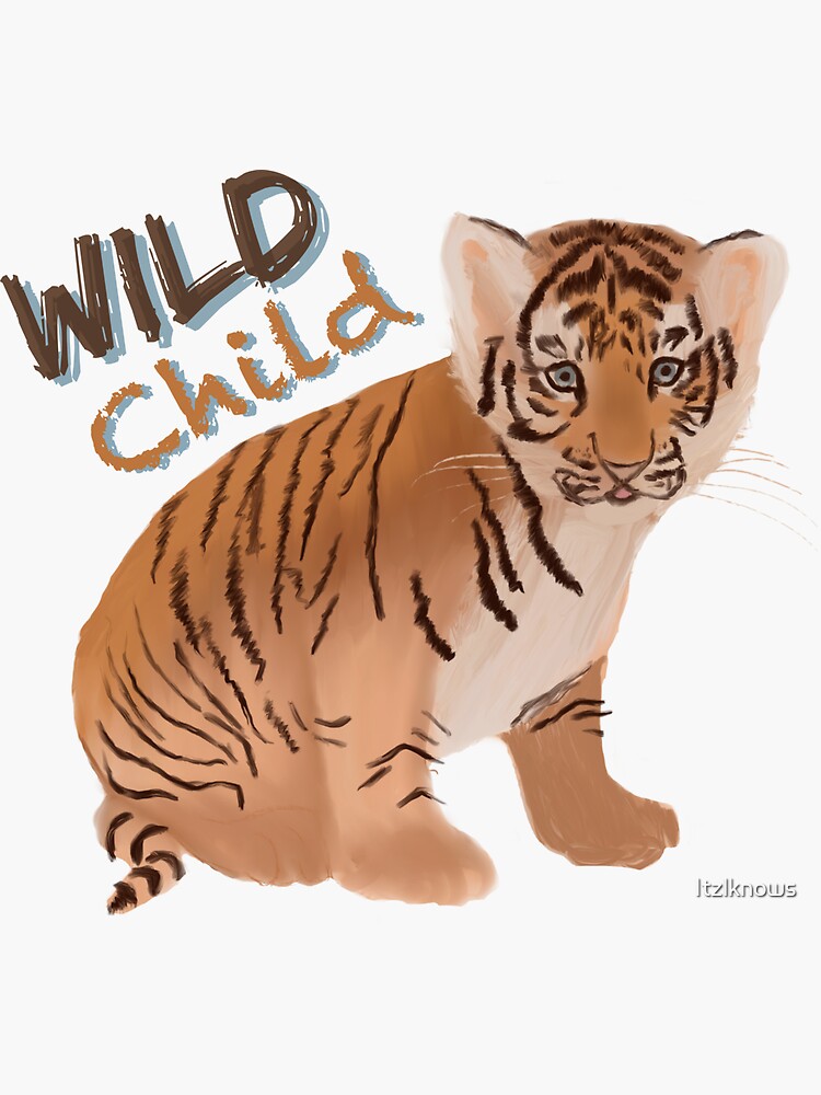 "Wild Child" Sticker by Itzlknows | Redbubble
