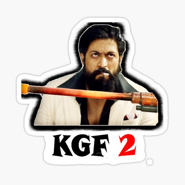 "KGF Chapter 2 Yash " Sticker by LaurieBeakes | Redbubble
