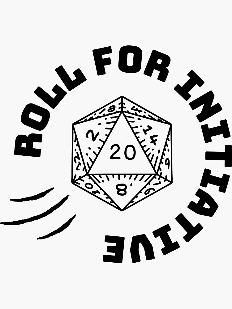 "Roll for Initiative | Dungeons & Dragons Theme Art" Sticker by ...