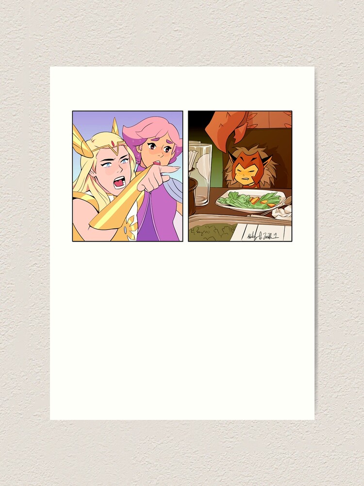 "She-Ra Yelling At Catra Meme" Art Print for Sale by RandolphWillet6 ...