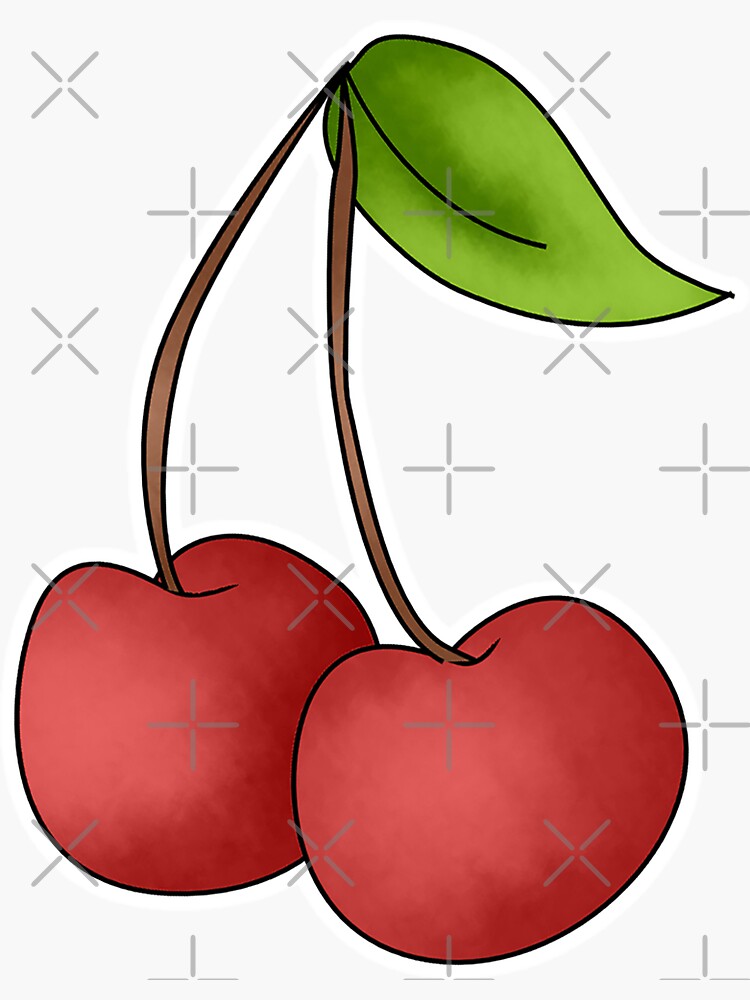 "Red Cherry" Sticker by MyArt23 | Redbubble