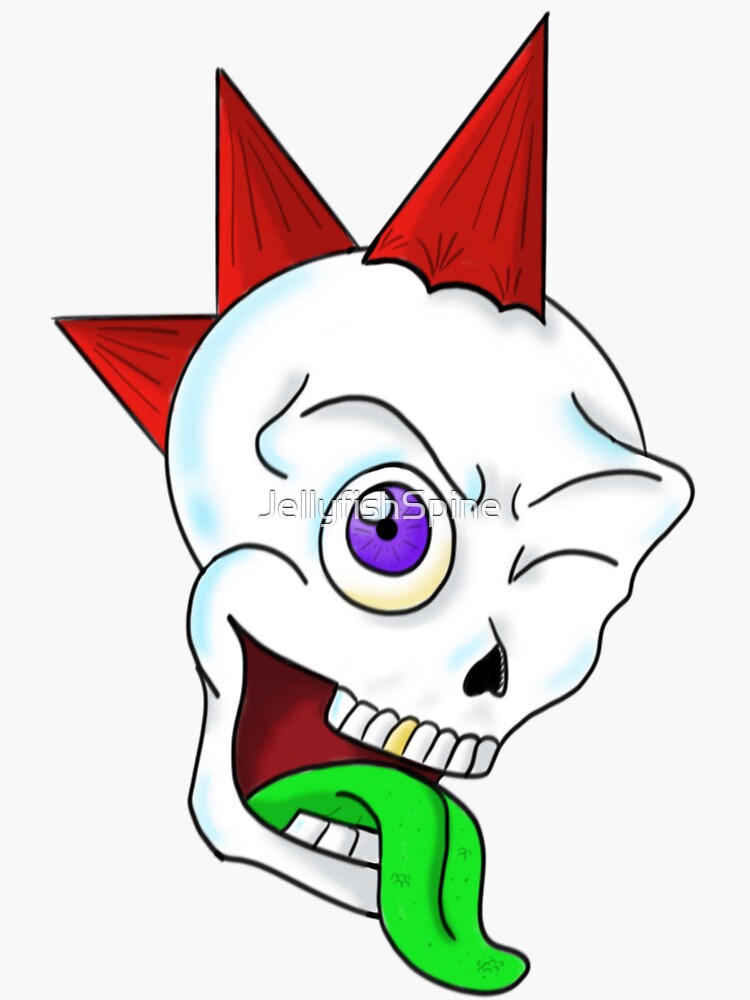 "Punk Skull" Sticker for Sale by JellyfishSpine | Redbubble