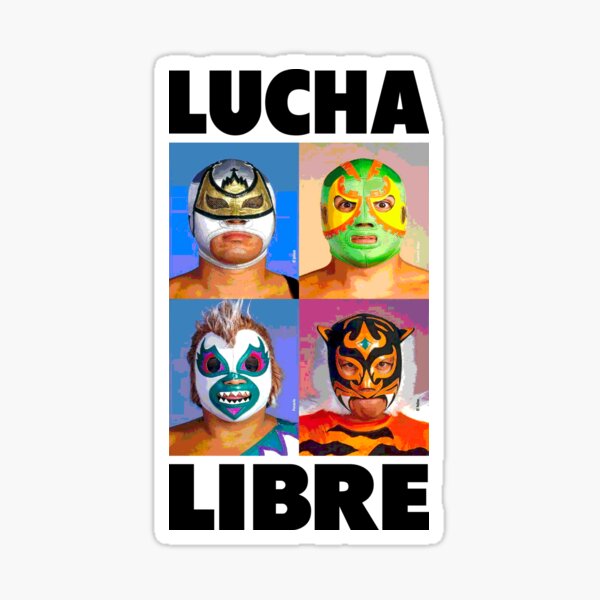 "Lucha Libre, the Mexican sport" Sticker by Caracol-Spanish | Redbubble