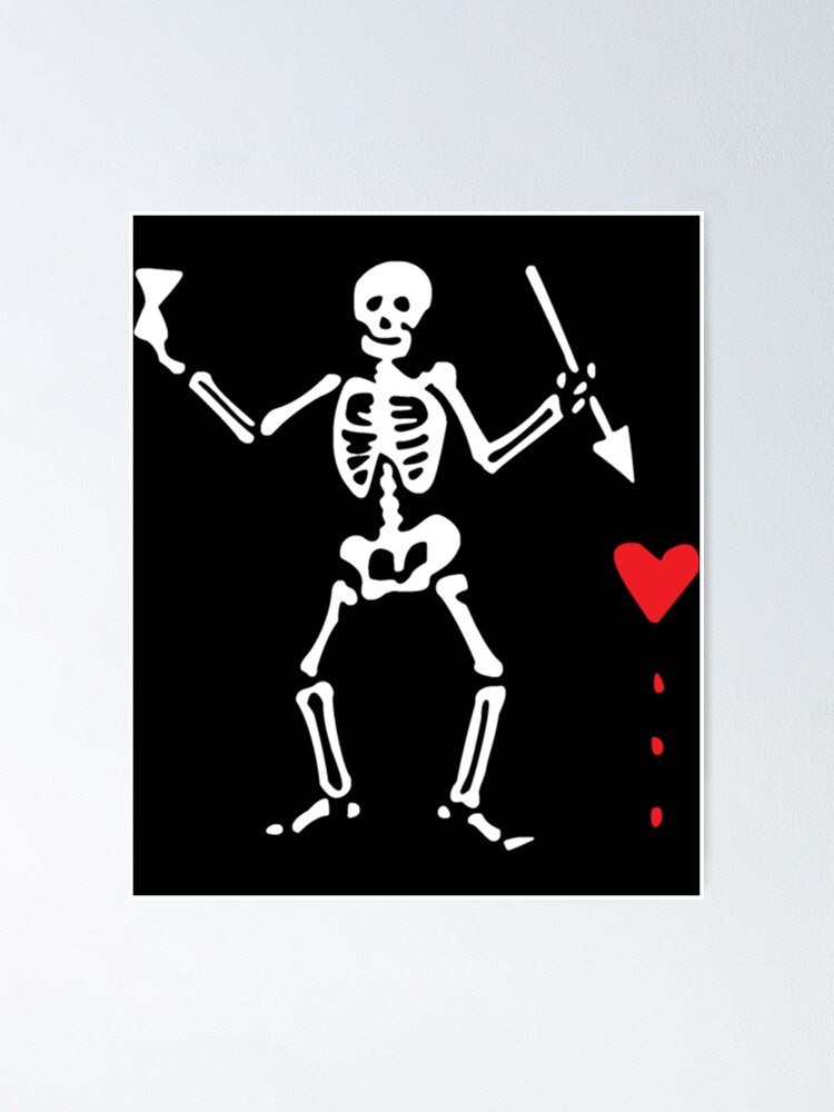 "Blackbeard Flag " Poster for Sale by PODCottonShop | Redbubble