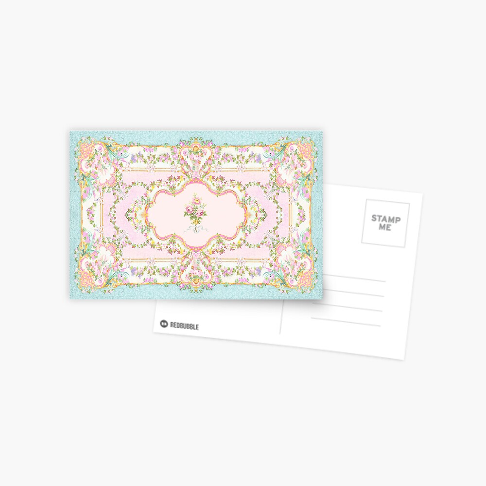 " French Rococo Floral Watercolor Panel" Poster for Sale by ...